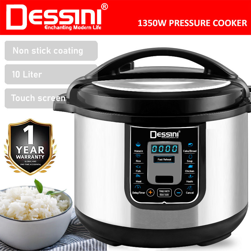 DESSINI ITALY 8 IN 1 Electric Digital Pressure Cooker Non-stick ...