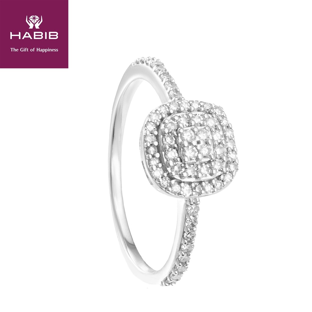 HABIB Diamond Ring in 375/9K White Gold 259691220 | Shopee Malaysia
