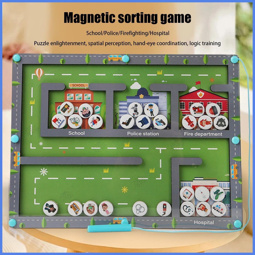 Magnetic Maze Board Classification Matching Board Magnetic Beads ...