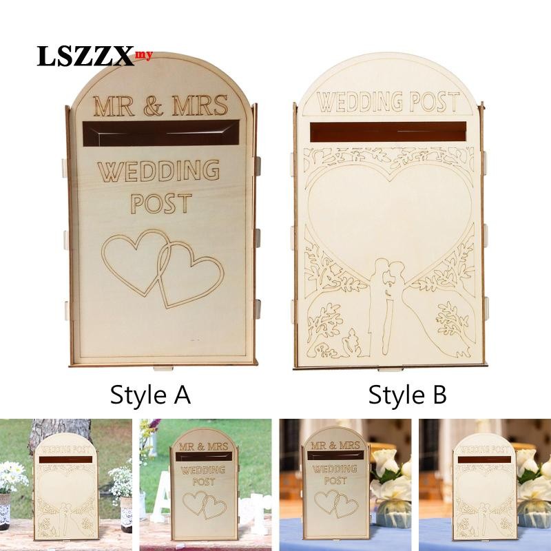 [LszzxMY] Box Postbox Decorative Wedding Decor Holder Envelope Box for Reception Bridal Shower ...