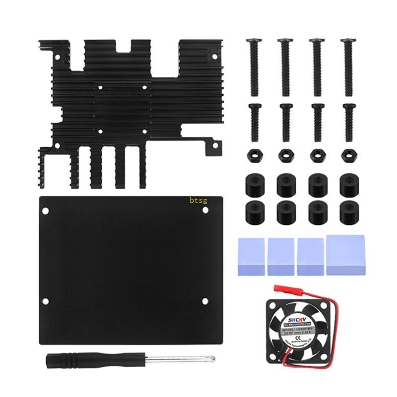 BT for Orange Pi 5 Plus Fan Case with Cooling Fan Heatsink Simple ...