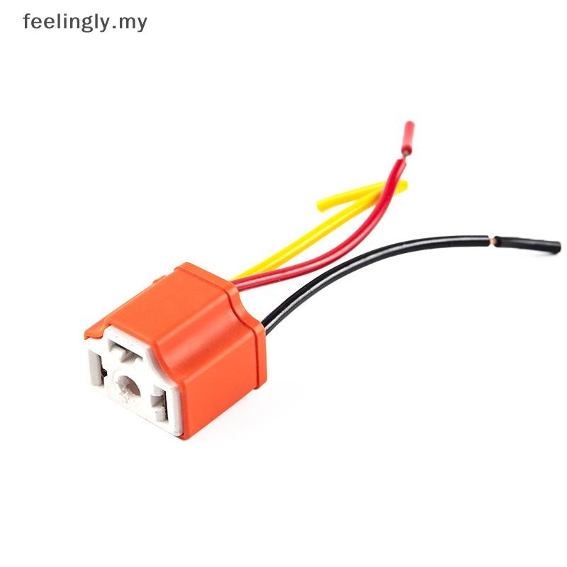 [TOP] H4 Ceramic Three-plug Headlight Socket Lamp Socket Bulb Socket ...