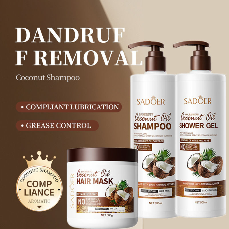[30 Days Hot Sale 2624 Pieces] Coconut Shampoo Shower Gel Care Set Amino Acid Hair Mask Repair ...