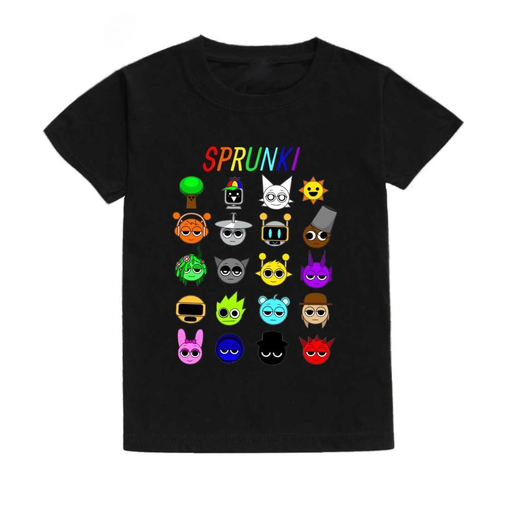 SPRUNKI ALL CHARACTERS Kids Shirts Boy Unisex Short Sleeve T-Shirt 9 ...