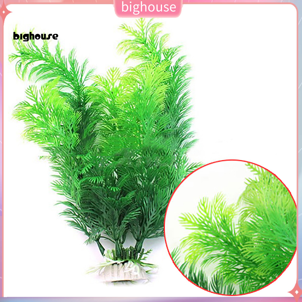 Artificial Water Plant Green Plastic Underwater Grass Fish Tank ...