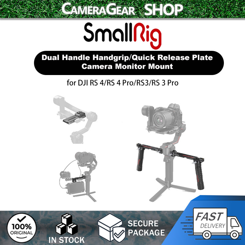 SMALLRIG Dual Handle Handgrip、Quick Release Plate、Camera Monitor Mount ...