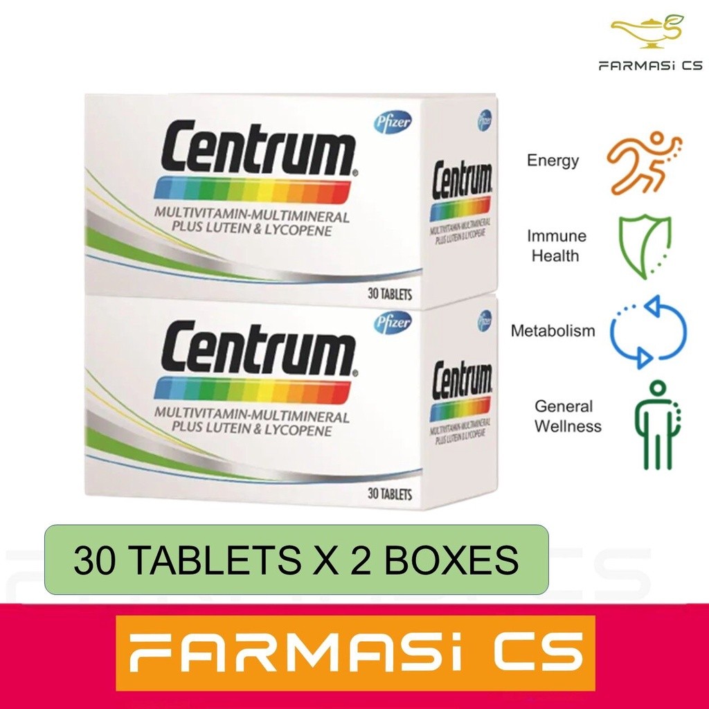 Centrum Multivitamin-Multimineral 30 Tablets x 2 Boxes EXP:12/2025 ...