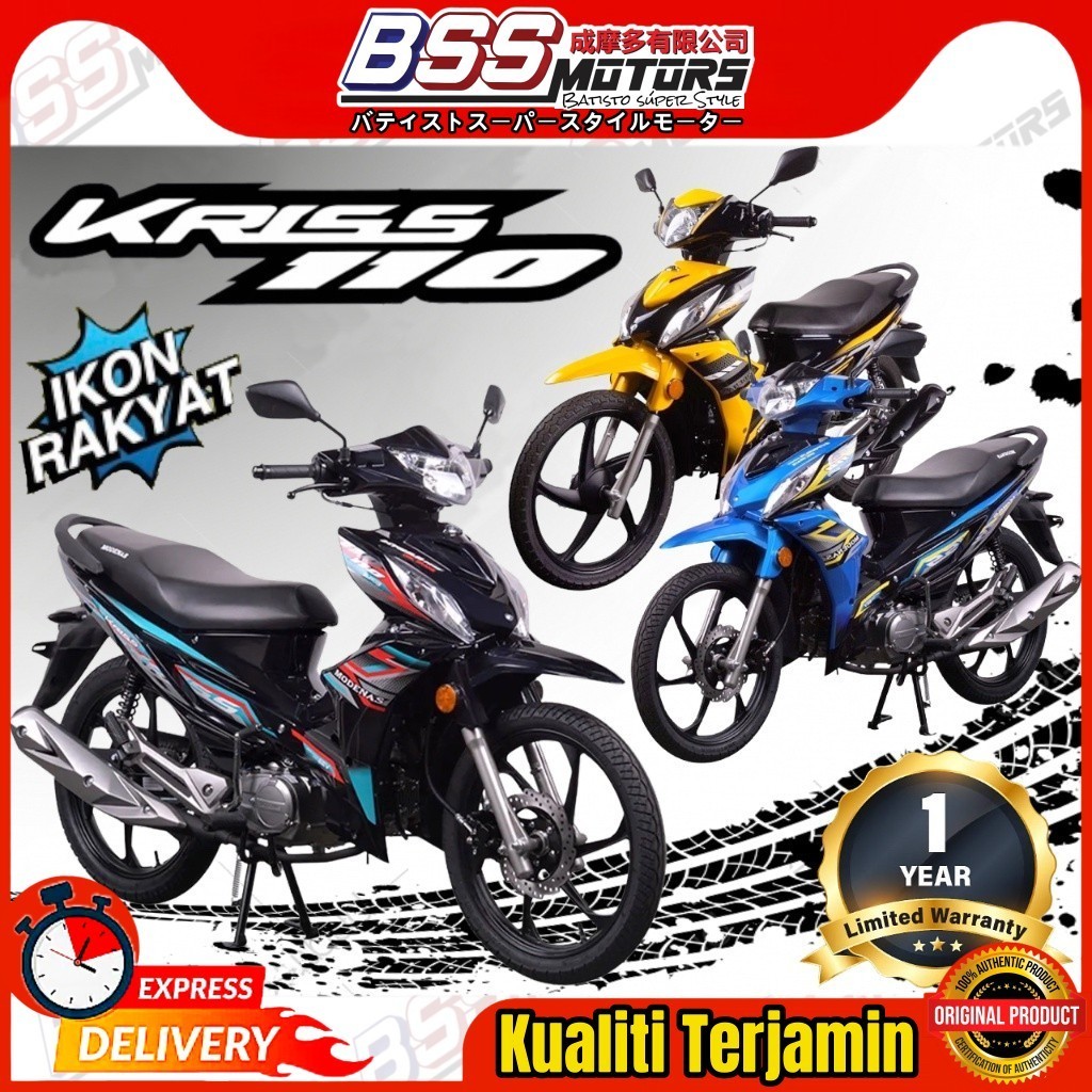MODENAS Kriss110 MR3 Motorcycle NEW Bukan Retension Ready Stock FREE ...