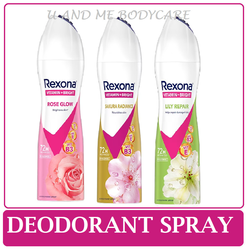 Rexona Women Spray Fresh Lily Fresh Rose/ Fresh Sakura2x 135ml | Shopee ...