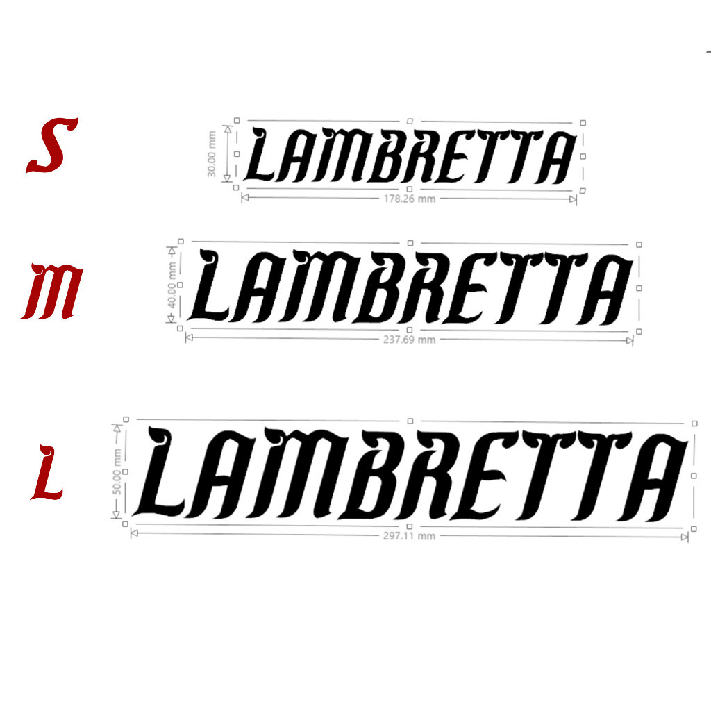 Die Cut sticker PVC lambretta font Thai Pattern | Shopee Malaysia