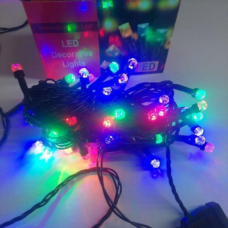[D] Lampu Raya Lip Lap 10m 100 LED Decorative Lights Berkelip 10 Meter ...