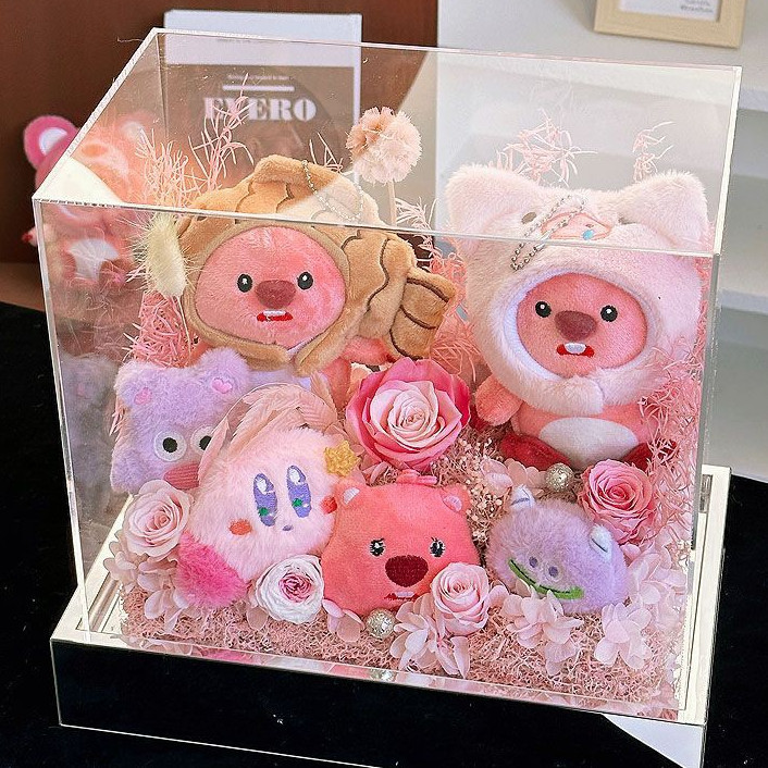 Plush Loopy Doll Pink Lovely Beaver Set Teddy Bear Gift Set Gift for ...