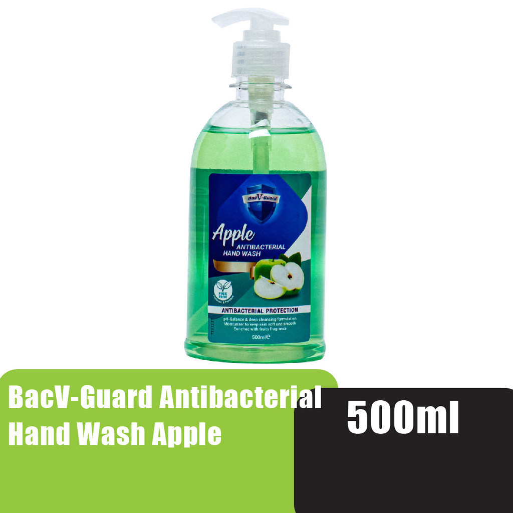 Bacv-guard Antibacterial Hand Wash 500ml - Apple Moisturizer hand wash ...