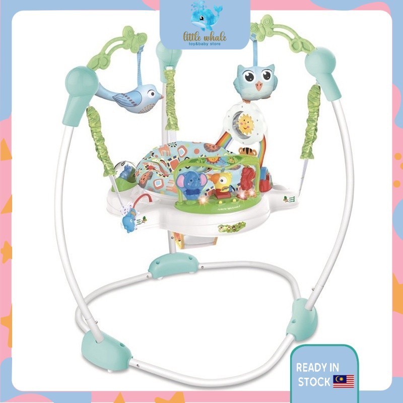 🐳Baby Jumper Musical Jumperoo Learning To Jump Floor Activity Center ...