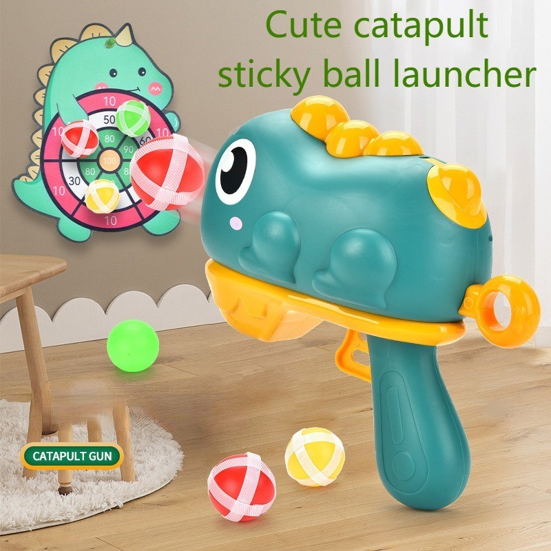 Dinosaur ball soft elastic adhesive ball launcher children's adhesive ...