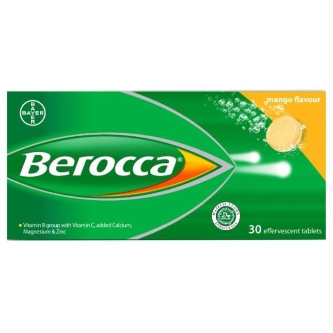 BEROCCA Effervescent Tablet Mango Flavour 30's (Exp: 12/2024) | Shopee Malaysia
