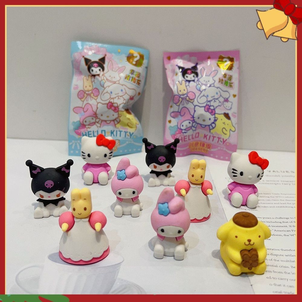 1pcs Sanrio Eraser Blind Bag Pokemon Sanrio Family Doll Eraser Cartoon ...