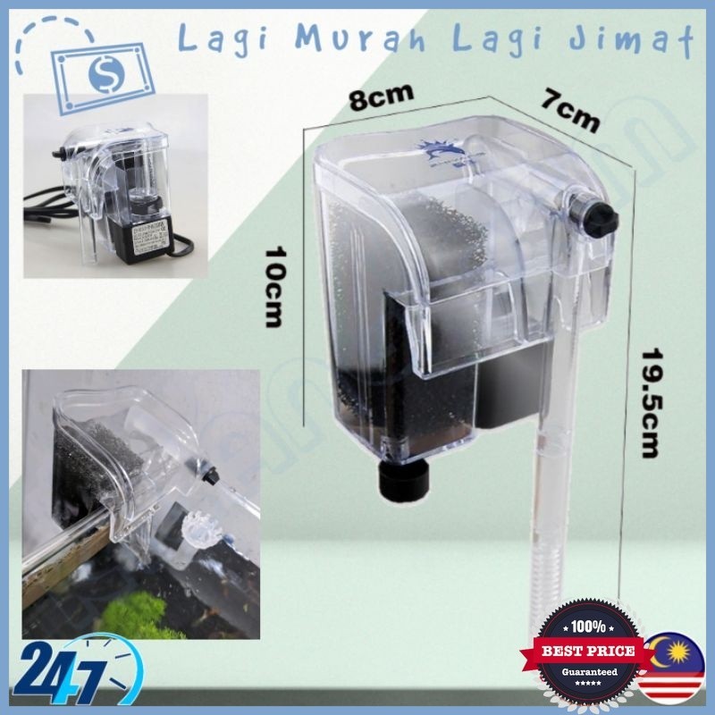 Penapis Tangki Ikan Akuarium Luaran Air Terjun Luaran External Aquarium ...