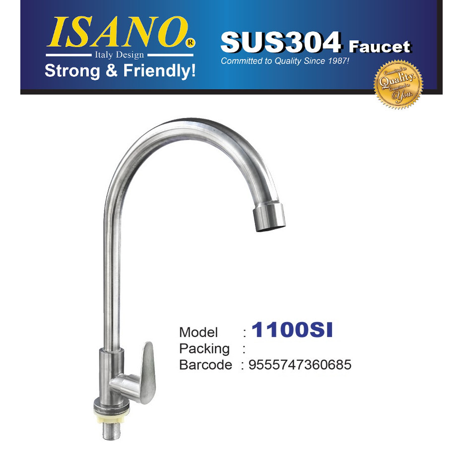 ISANO Stainless Steel SUS304 Pillar Tap Model:1100SI | Shopee Malaysia