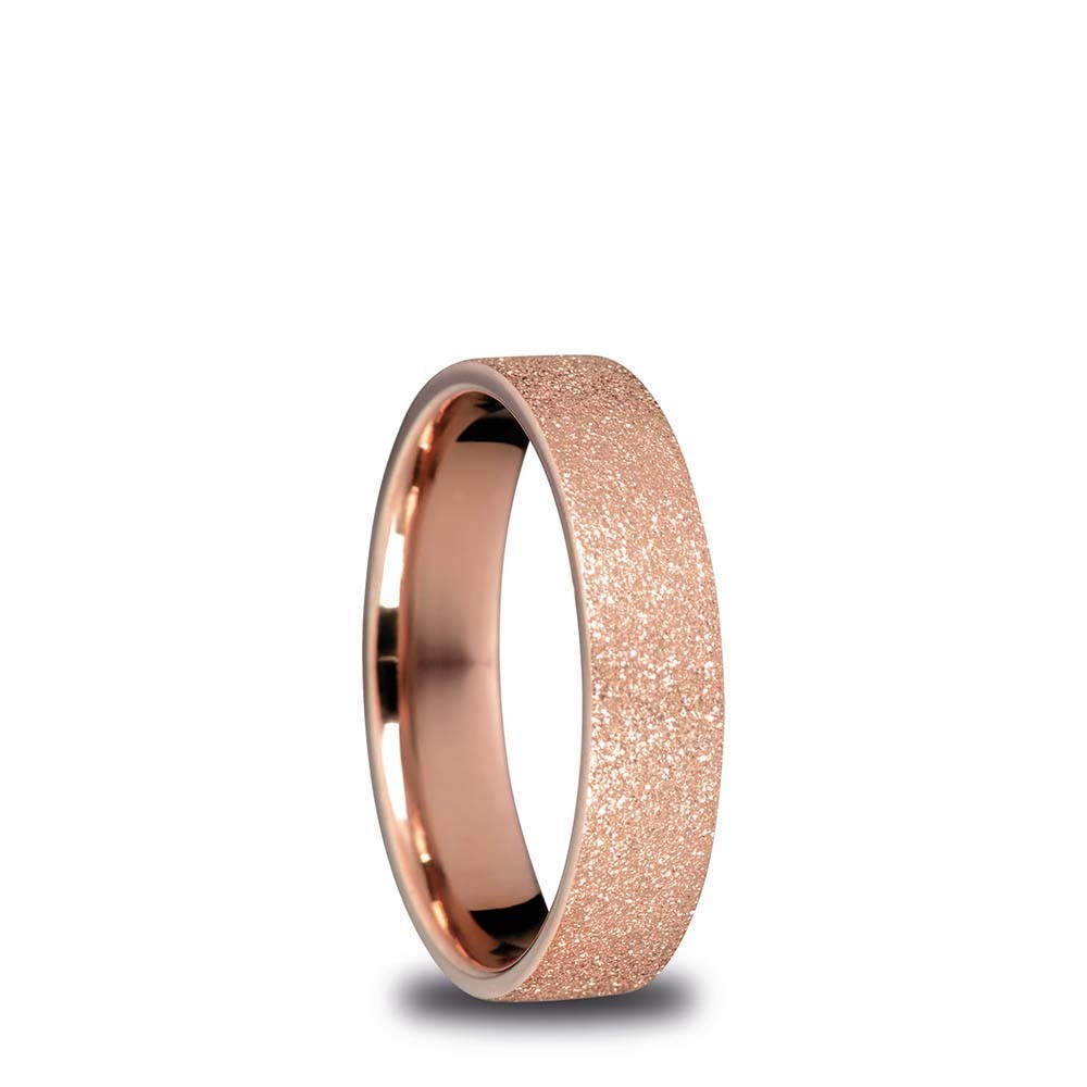 Bering Arctic Symphony Polished Sparkling Rose Gold Women's Ring (557 ...