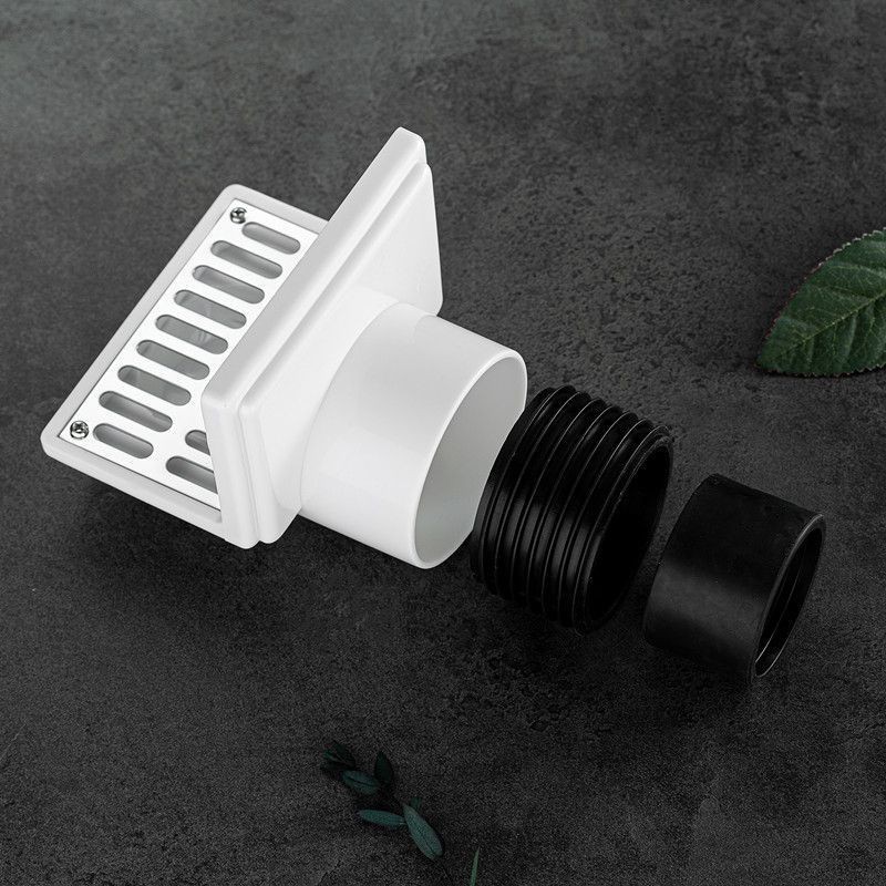 L-shaped Corner Floor Drain Balcony Inline Side Row Wall Horizontal ...