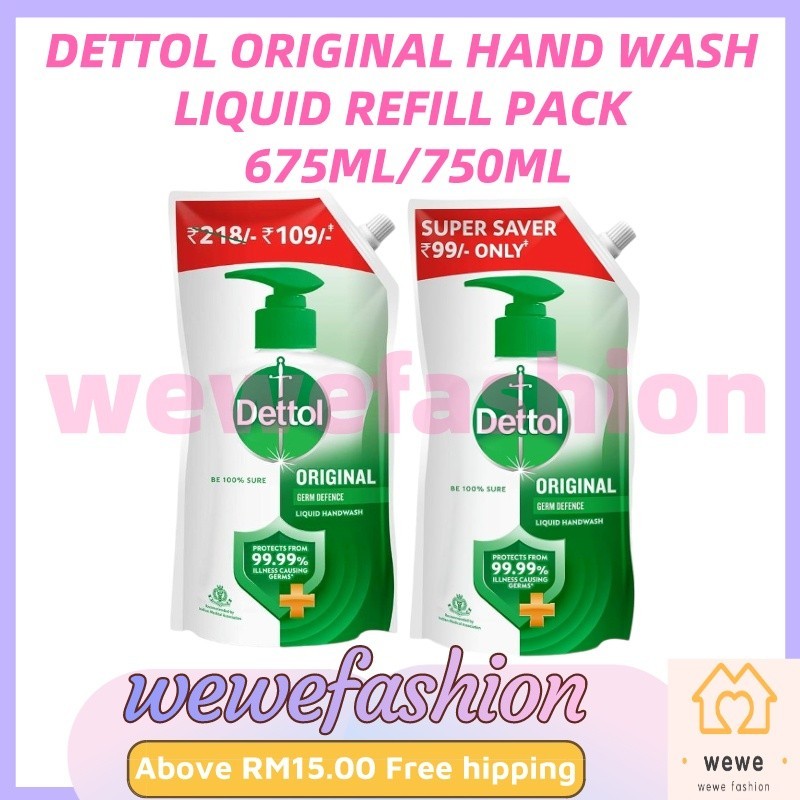 READY SROCK!!! Dettol Original Hand Wash Liquid Refill Pack 675ml/750ml ...