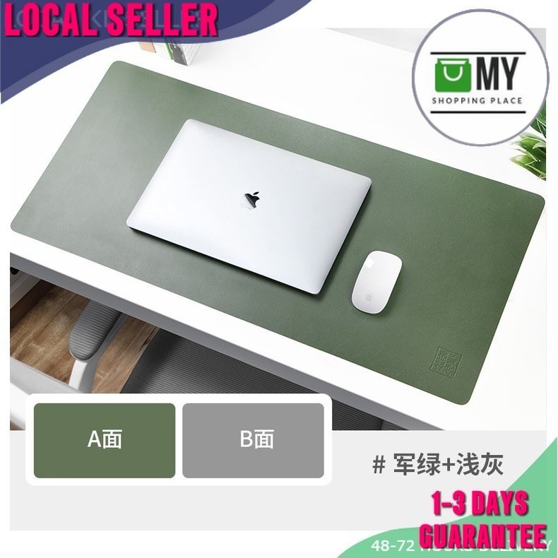 Large Leather Mousepad Keyboard Mat Anti-slip Suede Backing Smooth ...