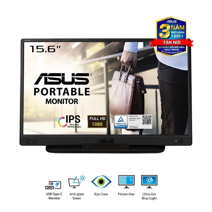 Asus ZENSCREEN MB166C MOBILE MONITOR (15.6 INCH/FHD/IPS/60HZ/5MS/USB-C ...