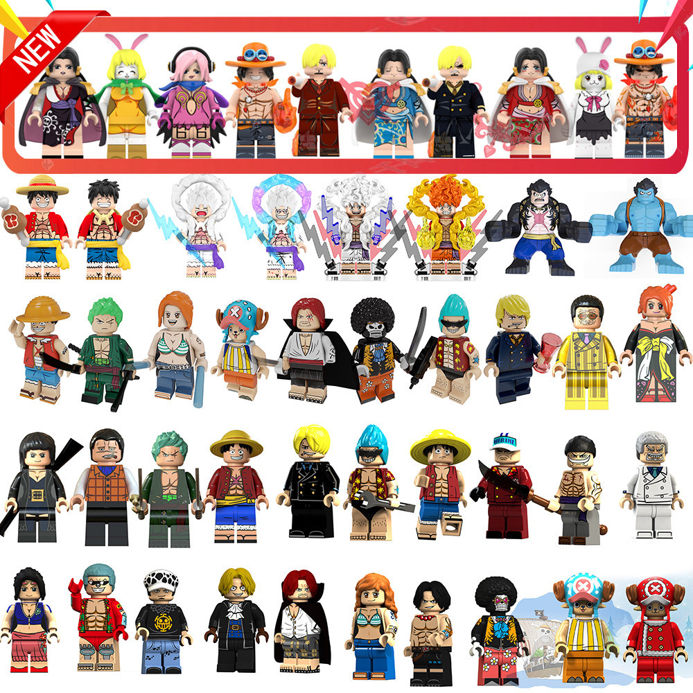 One Piece Anime Luffy Series Zoro Sanji Minifigures Building Blocks ...