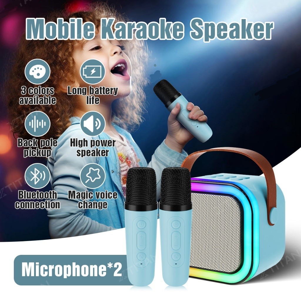 Wireless Karaoke Speaker With Karaoke Bluetooth Microphone K12 Home KTV ...