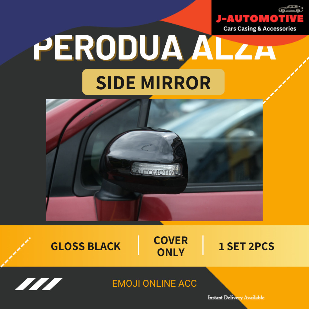 Perodua Alza OLD 2009 - 2021 Side Mirror Cover ( CARBON FIBRE / GLOSS ...