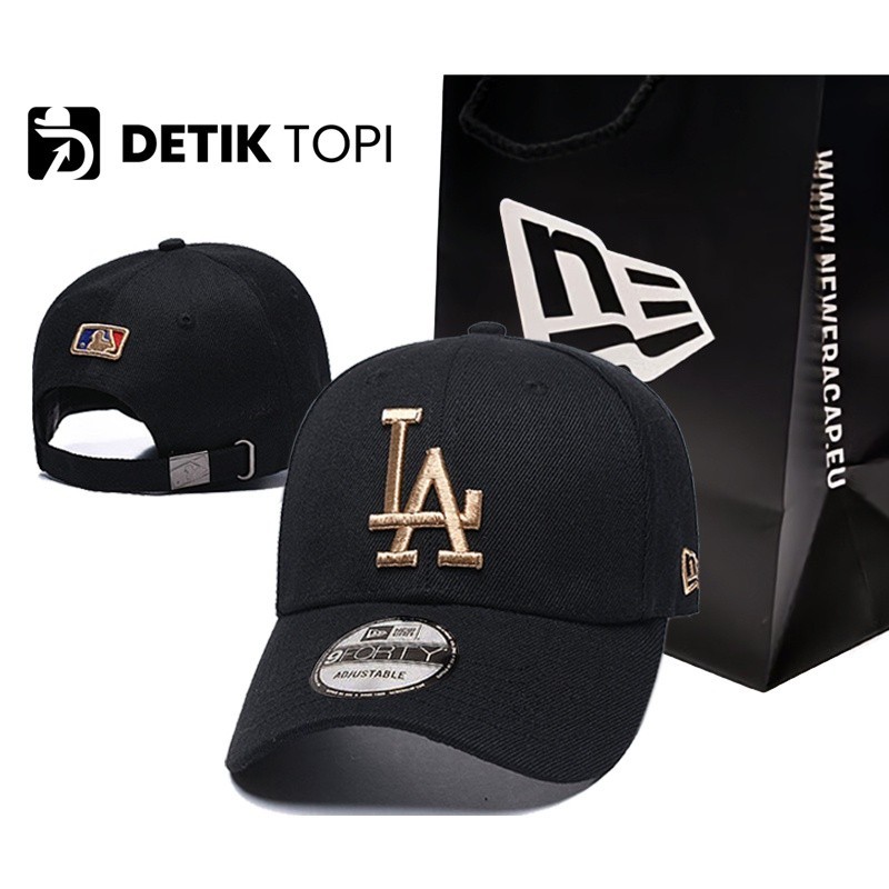 HITAM PUTIH Ne LA Hat Black White Black Gold New York Yankees Los ...