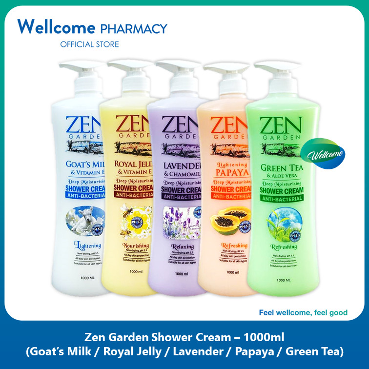 Zen Garden Deep Moisturising Shower Cream - 1000ml (Goat Milk / Green ...