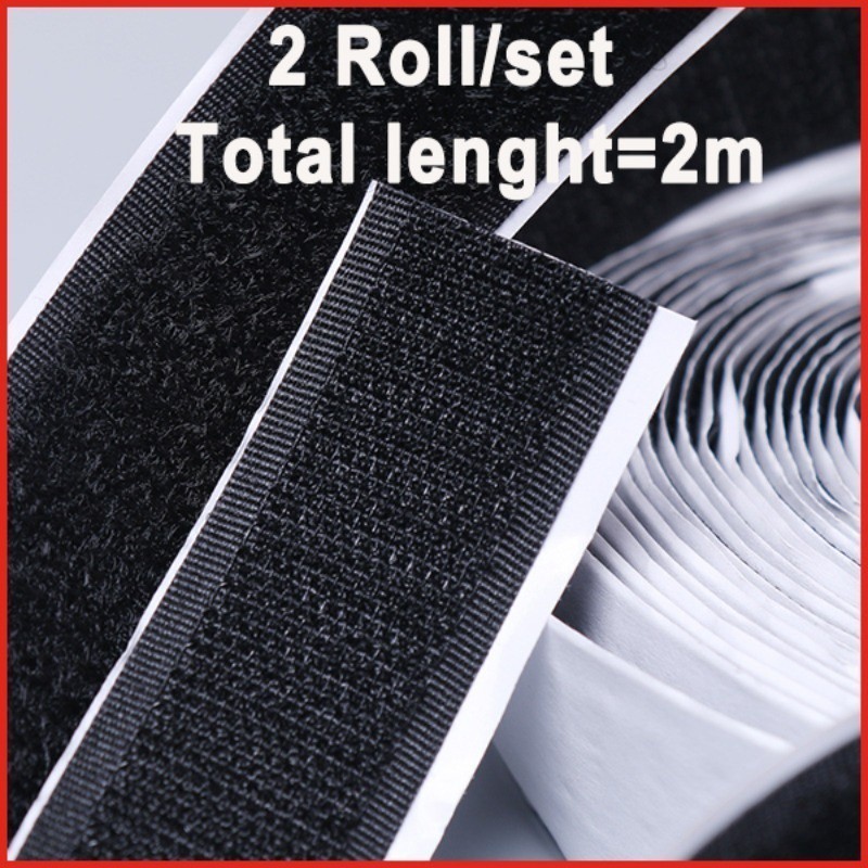 HOME 2rolls/pack Velcro Tape,Velcro Patch,Adhesive Hook and Loop Velcro ...