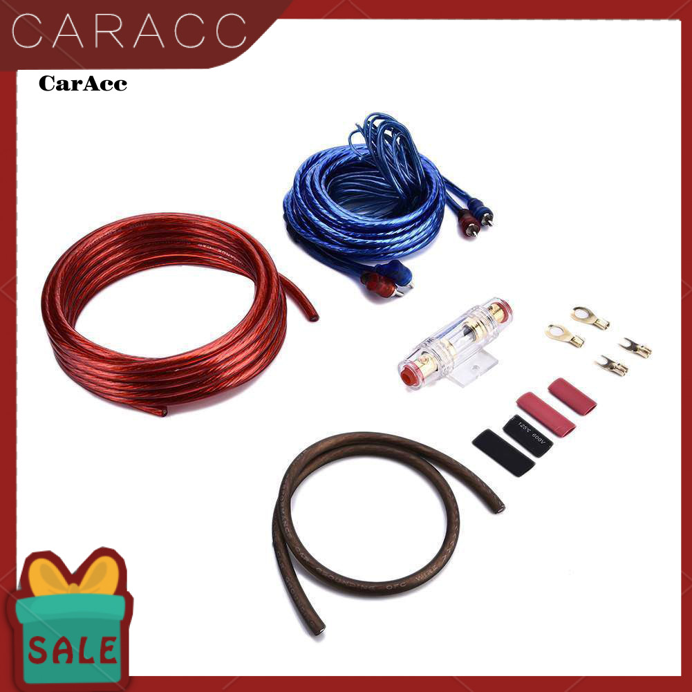 1500W 8 Gauge Car Audio Subwoofer Sub Amplifier AMP Wiring Power Cable ...