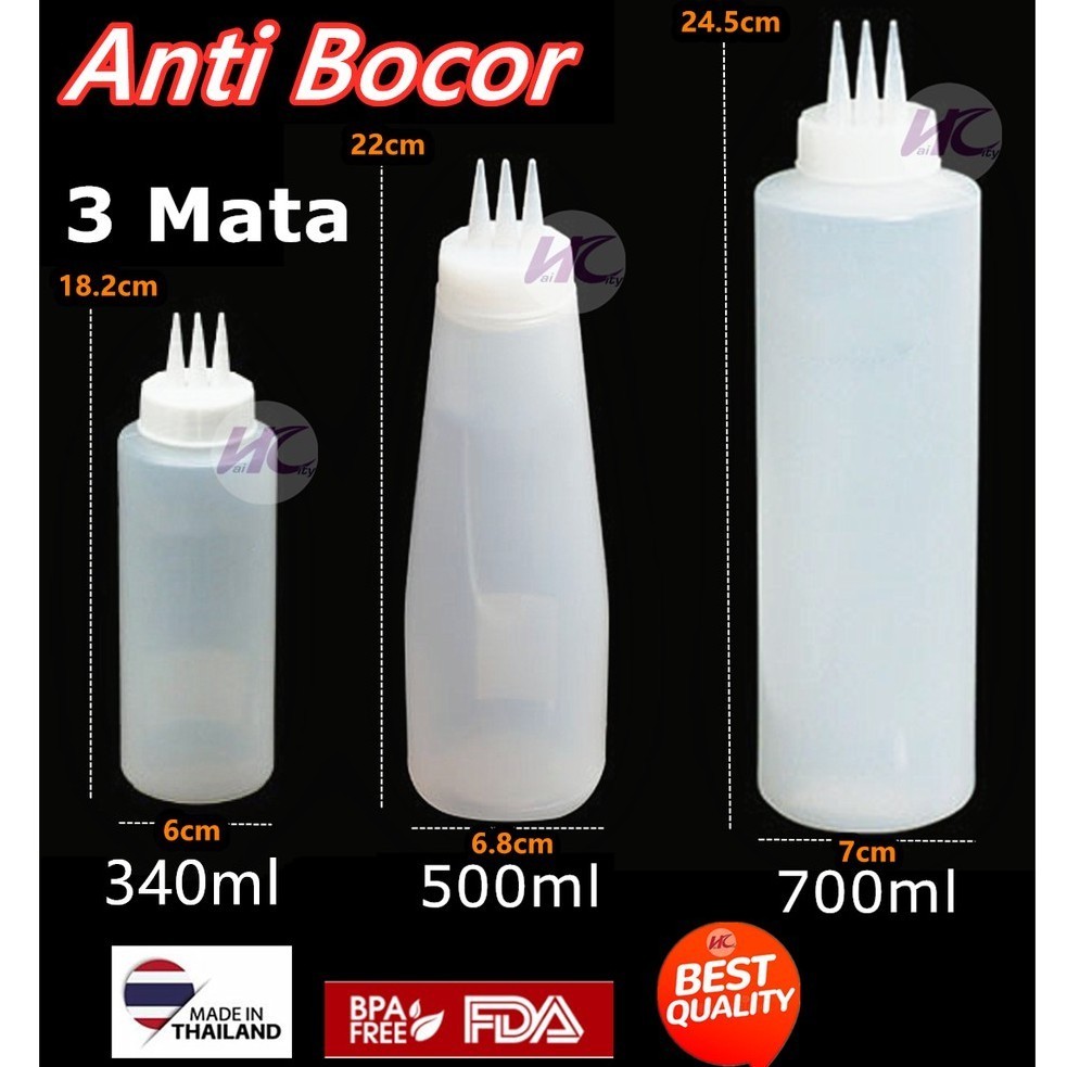 (HC) Acuan Roti Jala 3 Lubang Botol Roti Jala 3 Lubang/Botol Roti Jala ...