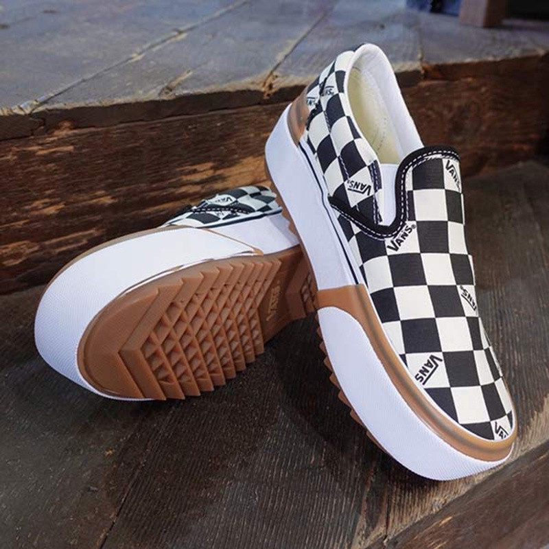 Van CHECKEROARD BERJURUTERBANG Kasut Tapak Tebal Matsutake Wanita Papan ...