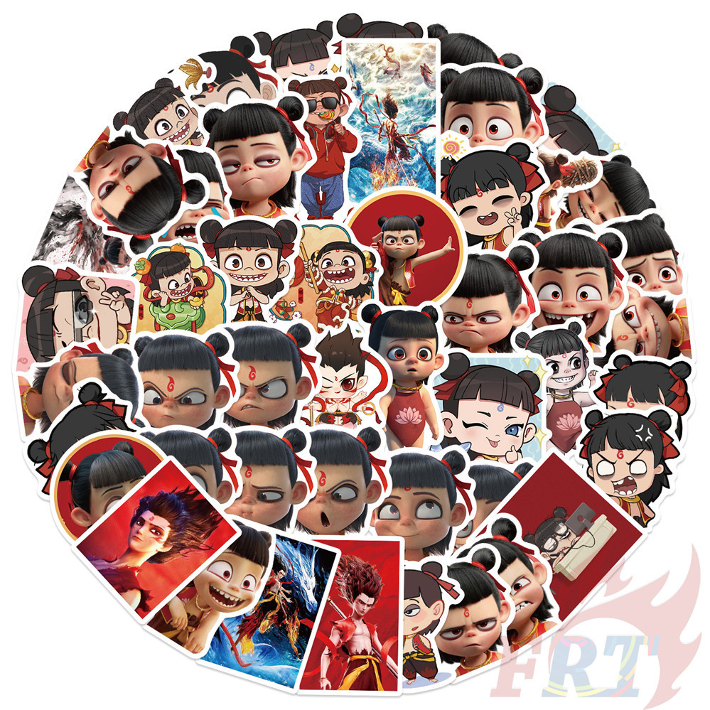 50Pcs/Set Nezha Series 01 Stickers Waterproof DIY Fashion Decals Doodle ...
