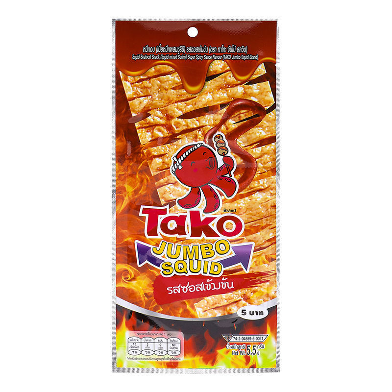 Squid Slices Thai Imported Tako Shredded Squid Thai Snacks Snacks Spicy ...