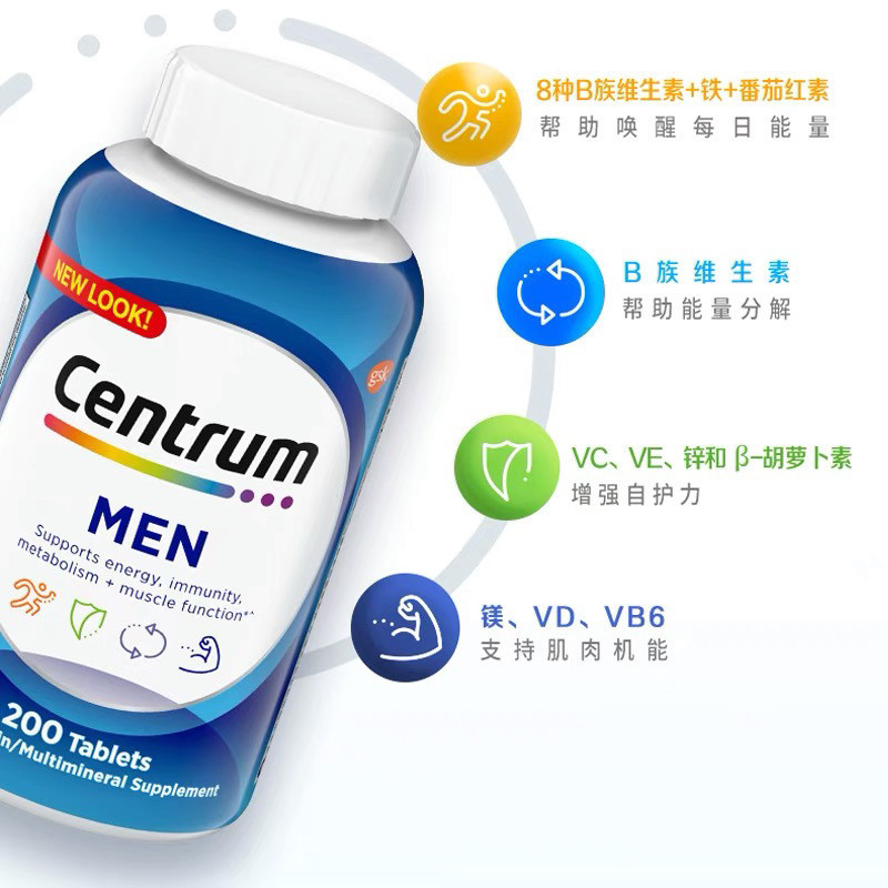 American Centrum Centrum Multivitamin Tablets Men Adult Multivitamin ...
