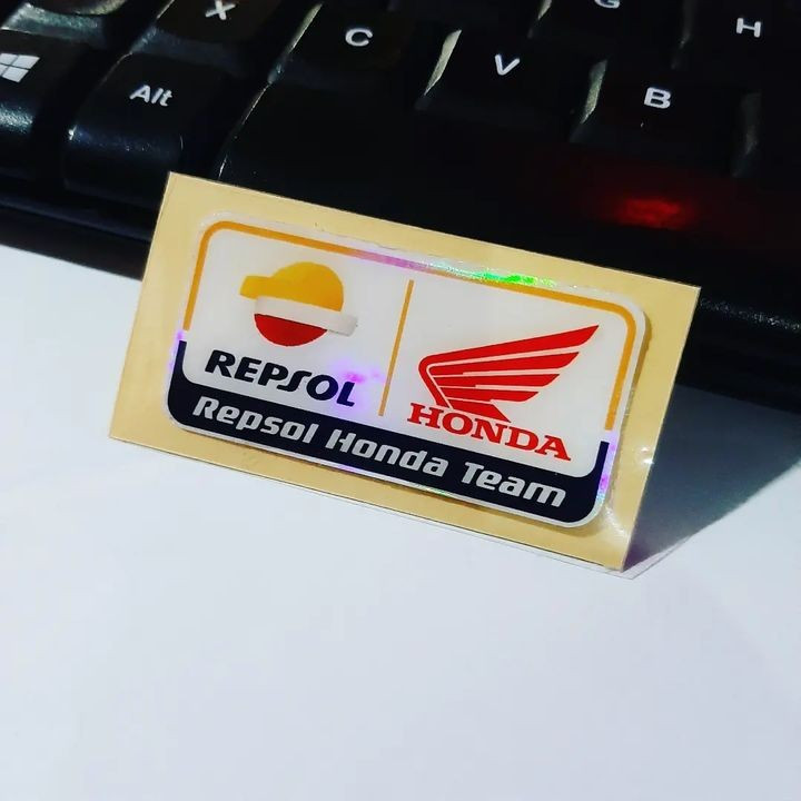 Honda REPSOL Resin Embossed Sticker Small 3D Lycal Logo Sticker Unit ...