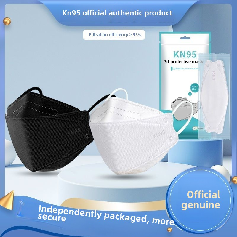 Adult Black And White N95 Mask KN95 Protection 3D Korean Version KF94 ...