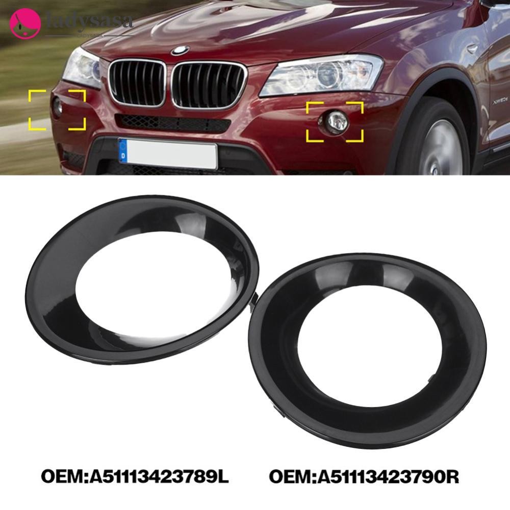 Ladysasa Car Fog Lamp Frame Front Bumper Light Cover Trim Primed For ...