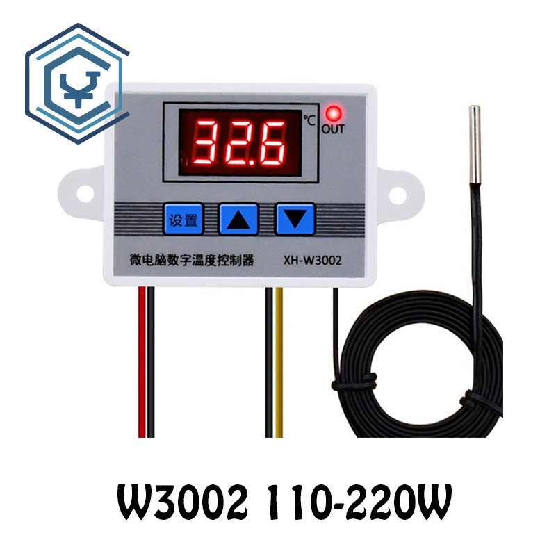 XH-3002 Professional Digital 12V 24V 110-220V LED Temperature Controller 10A Thermostat ...