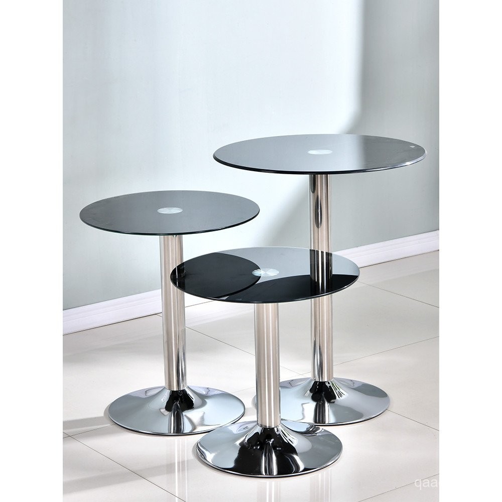 Round Tempered Glass Table Business Negotiation Round Table Conference ...