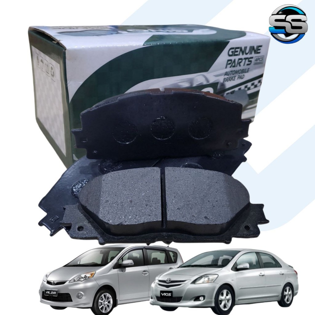 GINO BRAKE PAD FRONT FOR PEROUDA ALZA 2014-2022 / TOYOTA VIOS NCP93(J&E ...