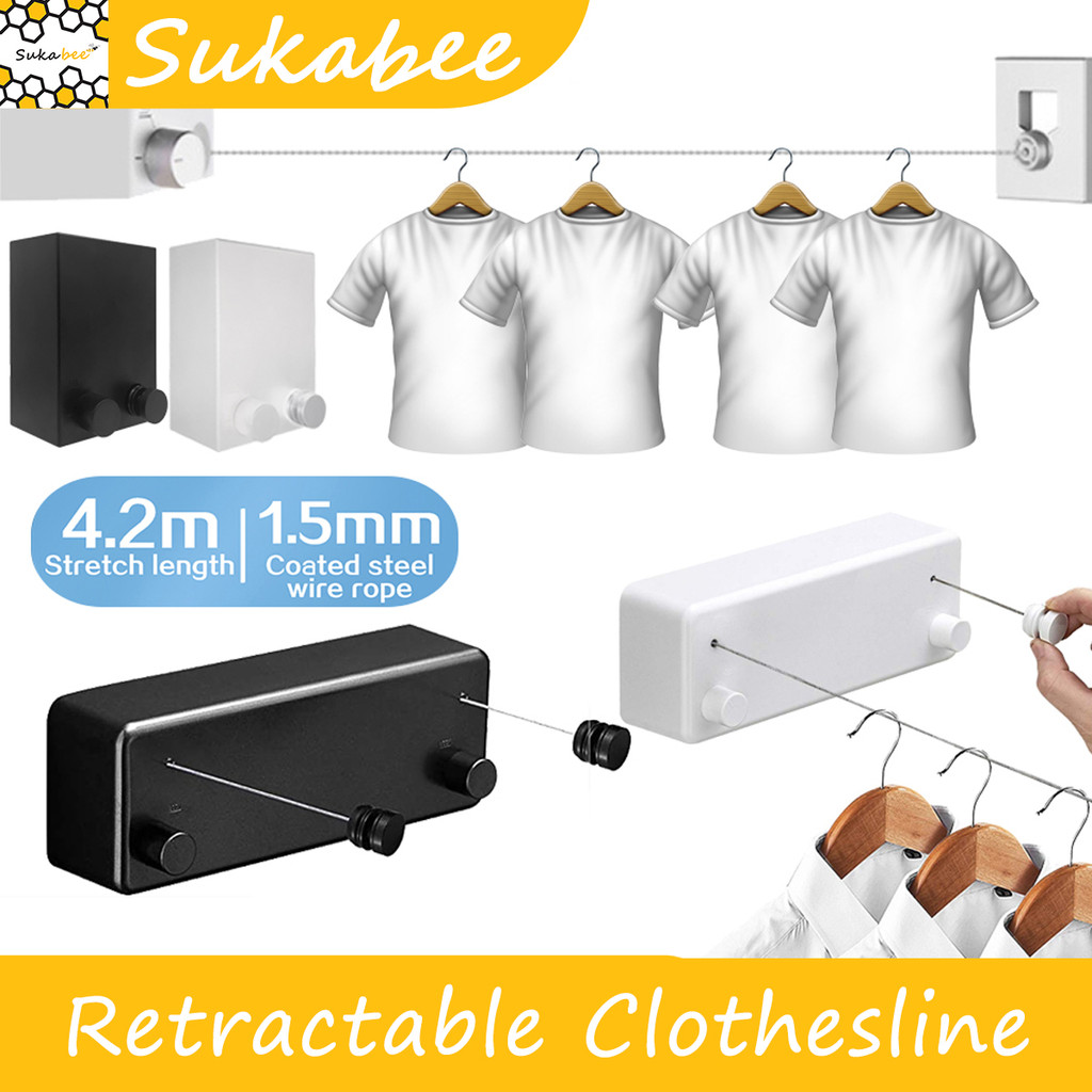 📣Ready Stock📣TELESCOPIC INVISIBLE CLOTHESLINE Clothes Hanger Clothes ...