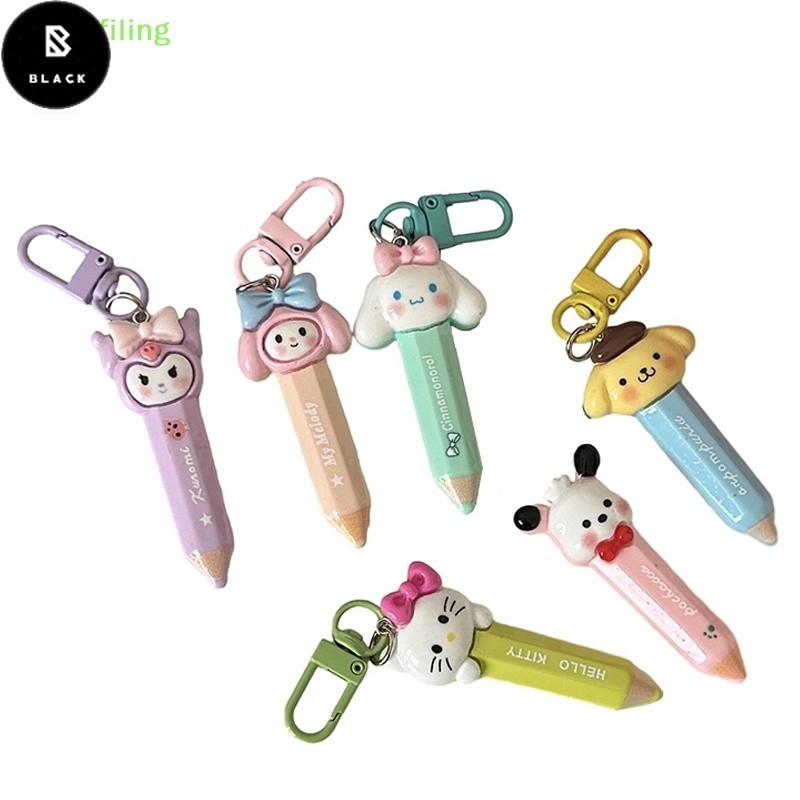 BL Kawaii Sanrio Anime Hello Kitty Kuromi Lovely Pencil Keychain Cute ...
