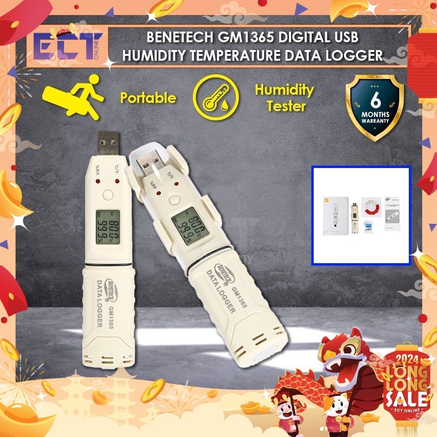 Benetech GM1365 Digital USB Temperature & Humidity Data Logger ...