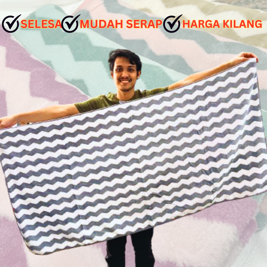 Tuala Hadiah dan saguhati besar Mandi SHIMA bath towel Microfiber saiz ...